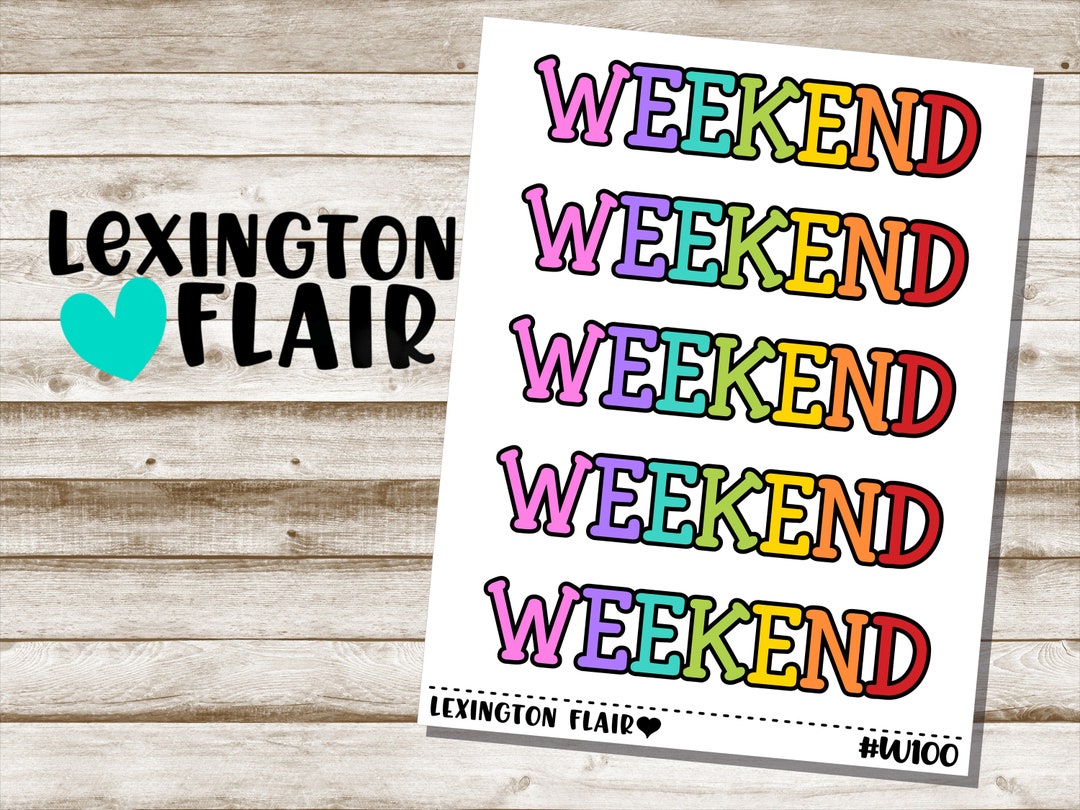 Weekend - #W100 - Planner Stickers* - Etsy