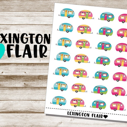 Camping Stickers Caravan Planner Stickers Camper Sticker - Etsy