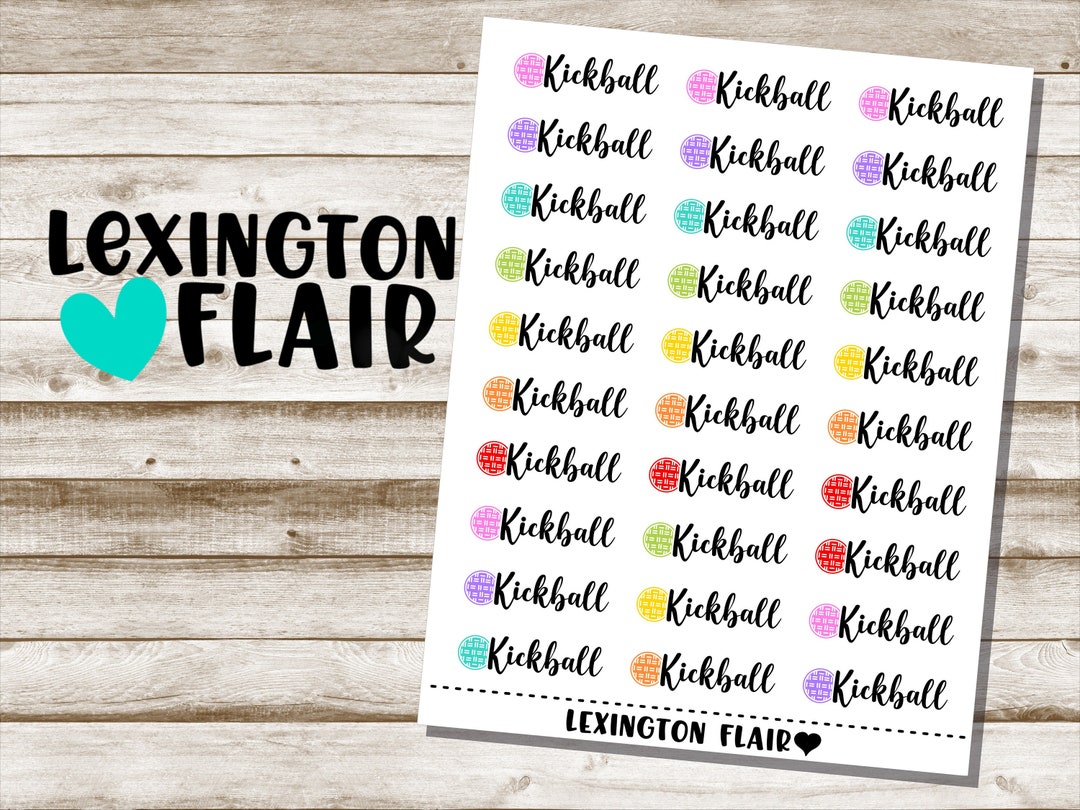 Kickball Planner Stickers - Etsy