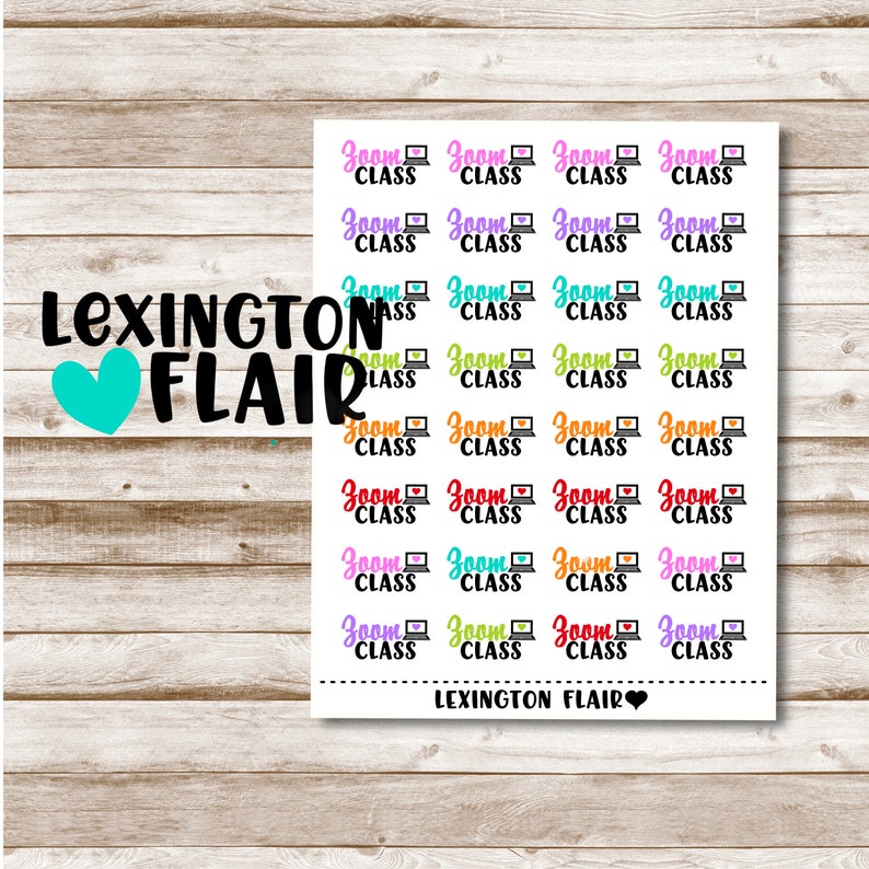 Zoom Meeting or Class Wording Planner Stickers | Etsy