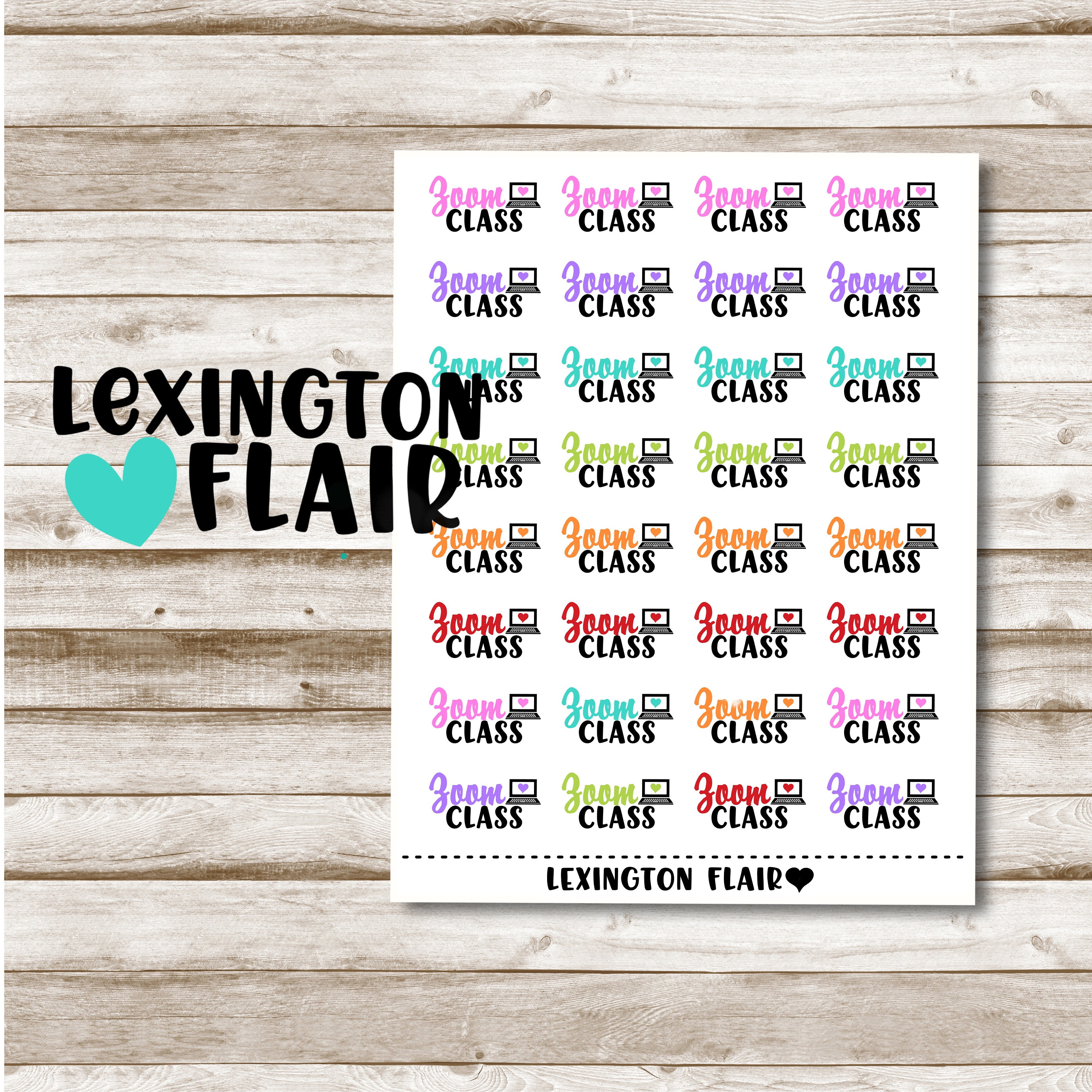 Zoom Meeting or Class Wording Planner Stickers | Etsy