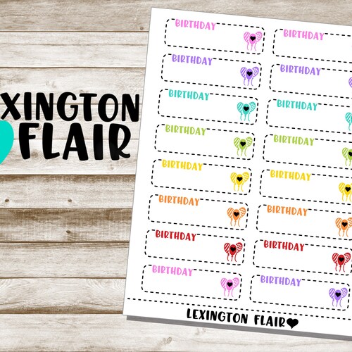 Dash Outline Label Planner Stickers Quarter Sized Stickers - Etsy