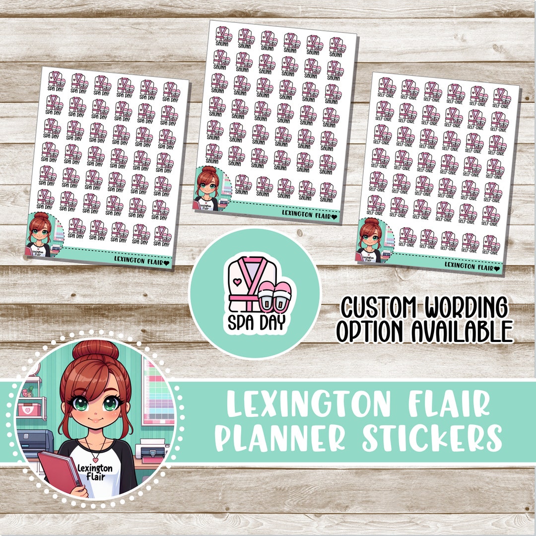 Self-care - Sauna - Spa Day - Icon Stickers - Planner Stickers - Etsy