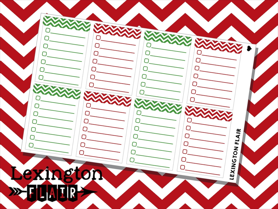 To Do List chevron Header Daily Checklists Planner Stickers - Etsy