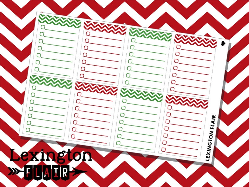To Do List chevron Header Daily Checklists Planner Stickers - Etsy