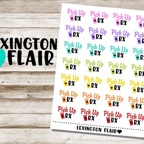Pick up RX Planner Stickers - Etsy