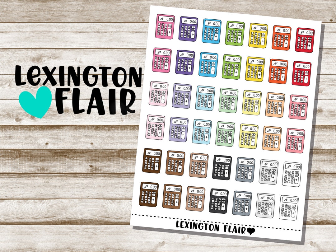 Calculator Icon - Mini - Planner Stickers - Etsy