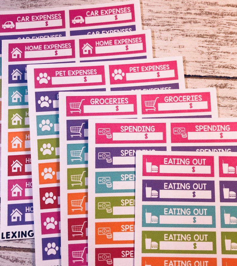 Expense Tracking Home Pet Spending Planner Stickers - Etsy