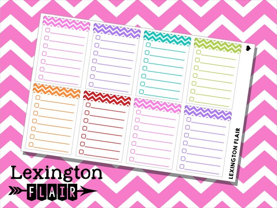 To Do List chevron Header Daily Checklists Planner Stickers | Etsy