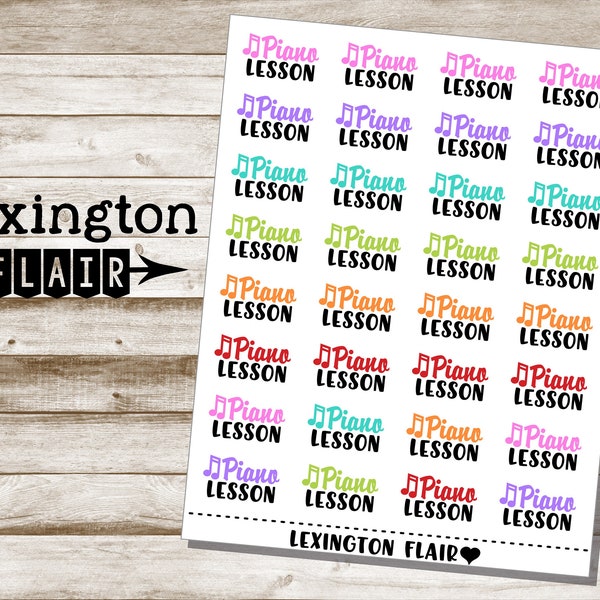 Piano Lessons Stickers - Etsy