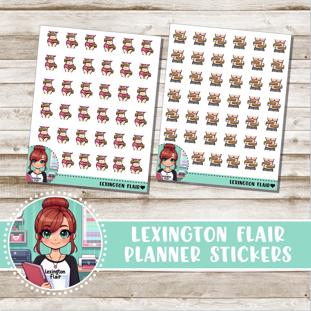 Body Measurements Icon - Fitness Icon - Planner Stickers - Etsy