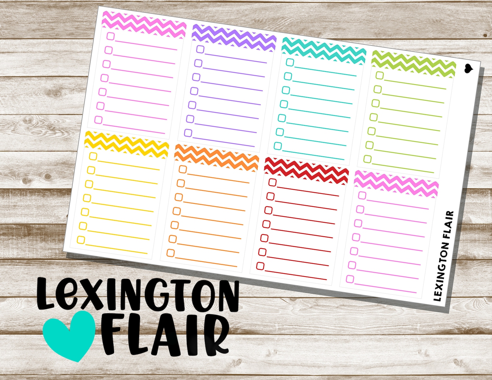 To Do List chevron Header Daily Checklists Planner Stickers - Etsy