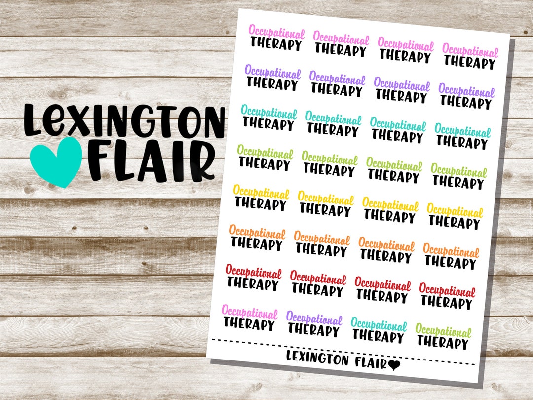 Occupational Therapy - Planner Stickers - Choice of Colors* - Etsy