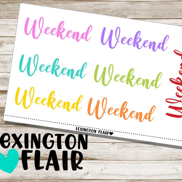 Weekend Stickers - Etsy