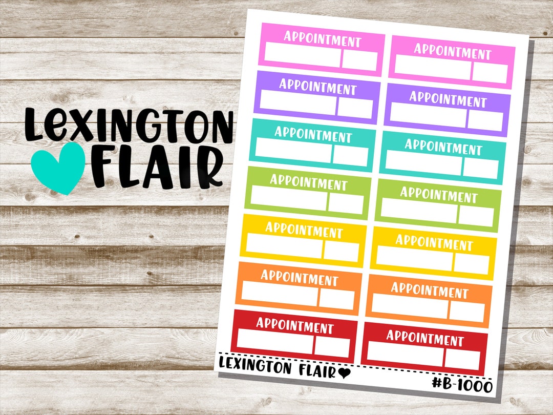 Basic Appointment - Planner Sticker - Doctor Appt - Dentist Appt - Eye ...