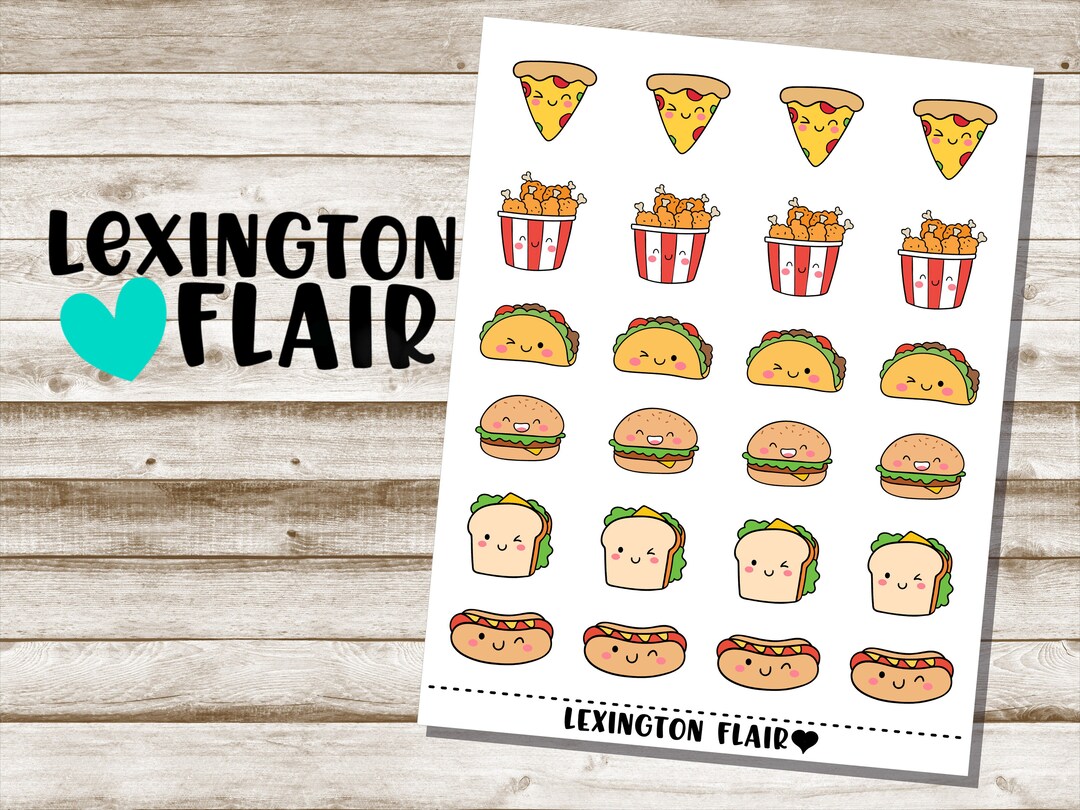 Kawaii Fast Food Junk Food Planner Stickers - Etsy