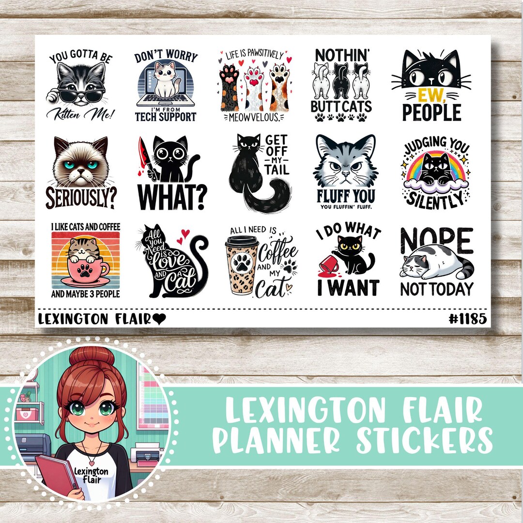 Decorative Stickers - #1185 - Funny Cat Quotes -sassy and Sarcastic ...