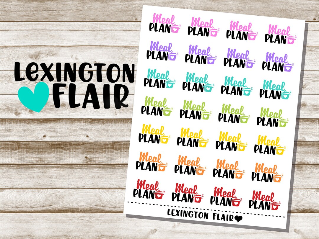 Meal Plan Planner Stickers* - Etsy