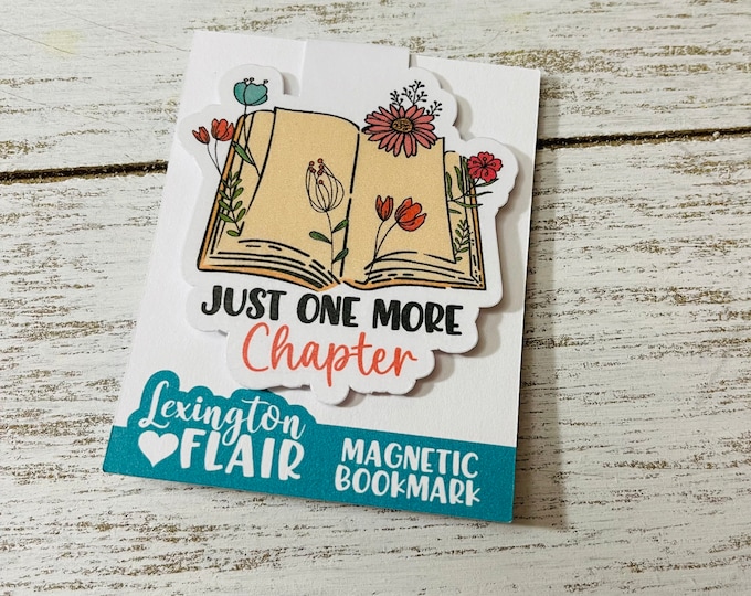 Magnetic Bookmark Just One More Chapter - Etsy