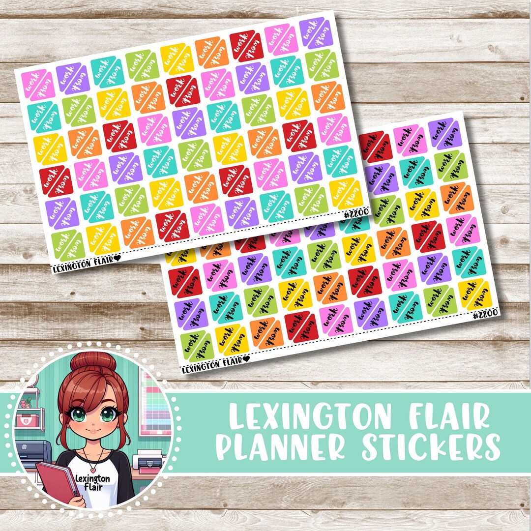 Work Corner Cursive - #2200 - Planner Stickers - Etsy