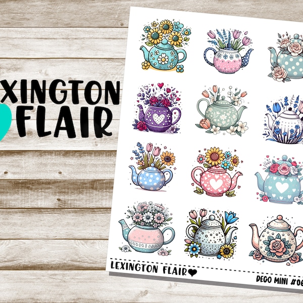 Floral Teapot - Etsy