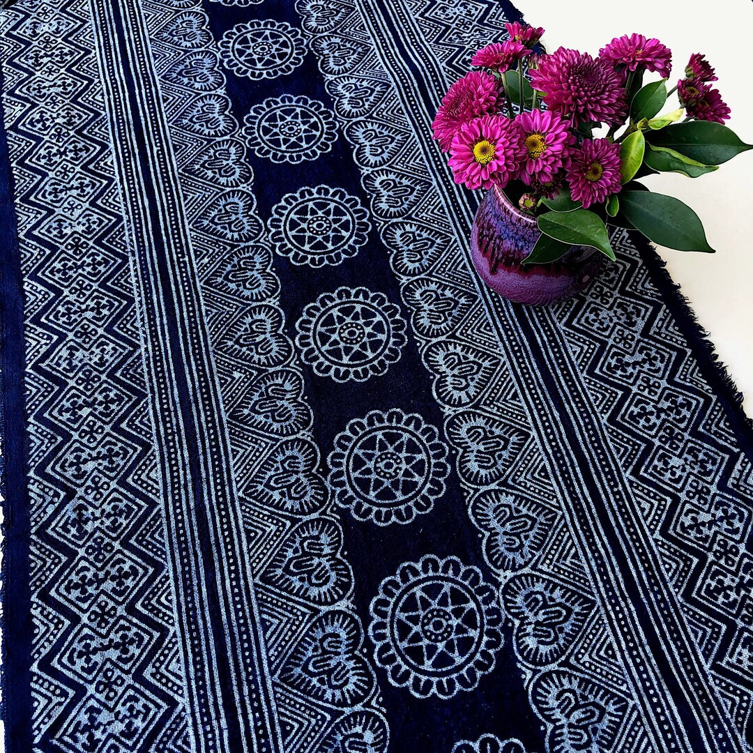 Indigo Batik Table Runner - Hmong Fabric for Your DIY Decor - 2.46mt - Etsy