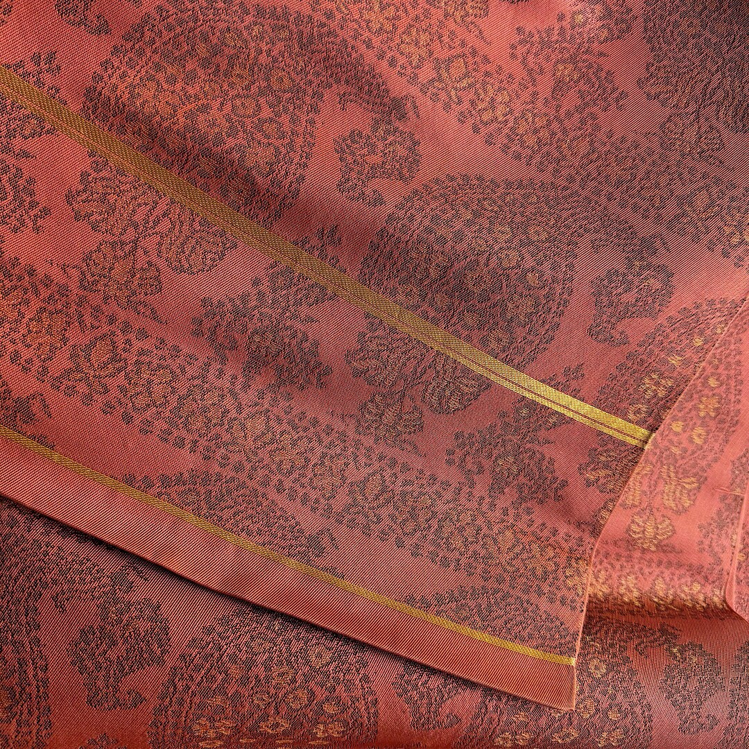 Vintage Japanese Obi Rose Pink With Paisley Motif and Gold Highlights ...