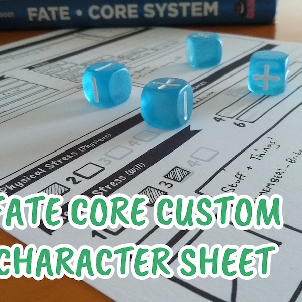 Fate Core Rpg Character Sheet - Etsy Ireland