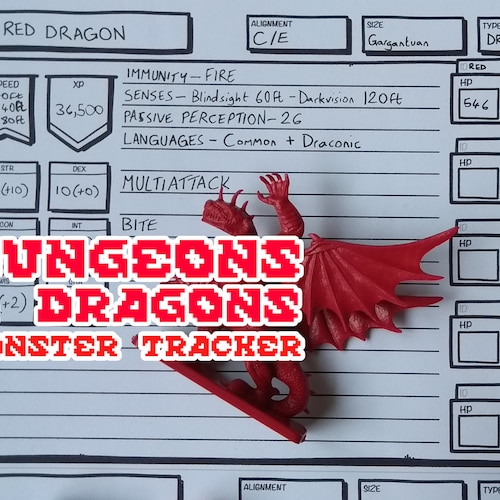 Dungeons and Dragons 5e Compatible Monster Tracking Sheet - Etsy UK