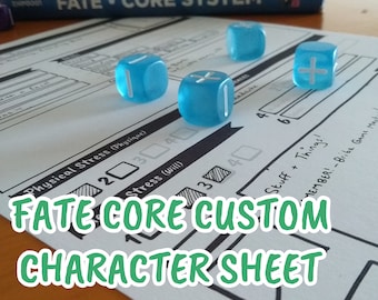 Fillable Fate Core Character Sheet notion Template - Etsy