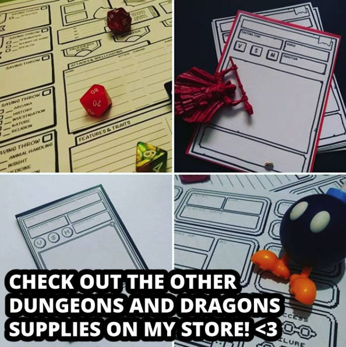 Dungeons & Dragons Compatible 8-bit Spell Cards - Etsy