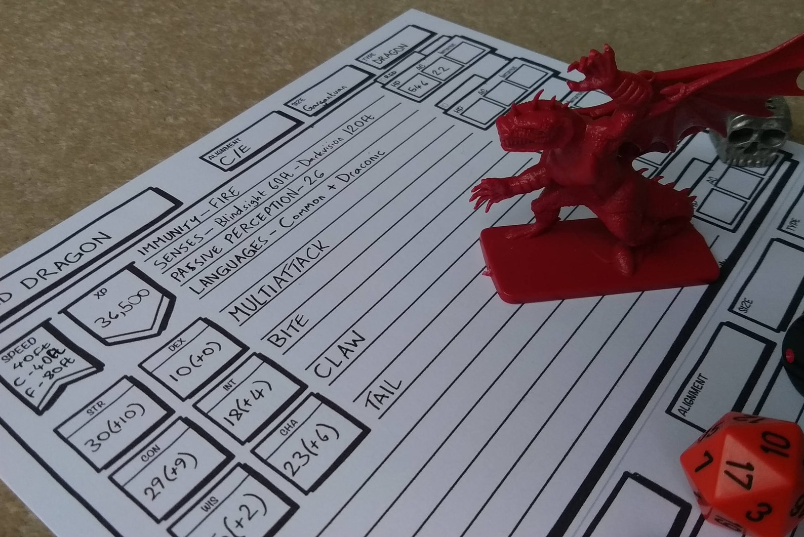 Dungeons and Dragons 5e Compatible Monster Tracking Sheet | Etsy