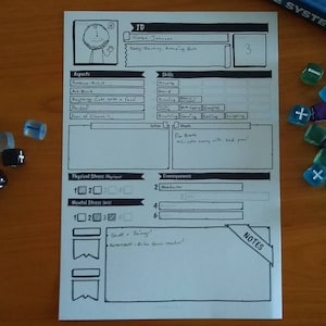 Fate Core Custom Character Sheet - Etsy