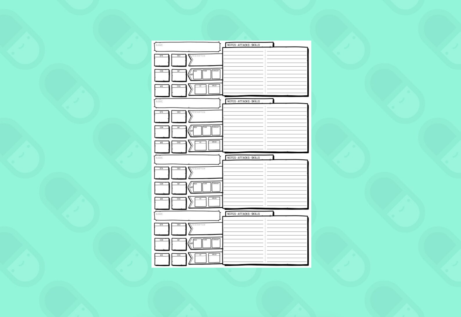 Dungeons & Dragons Companion Sheet 5th Edition Compatible - Etsy