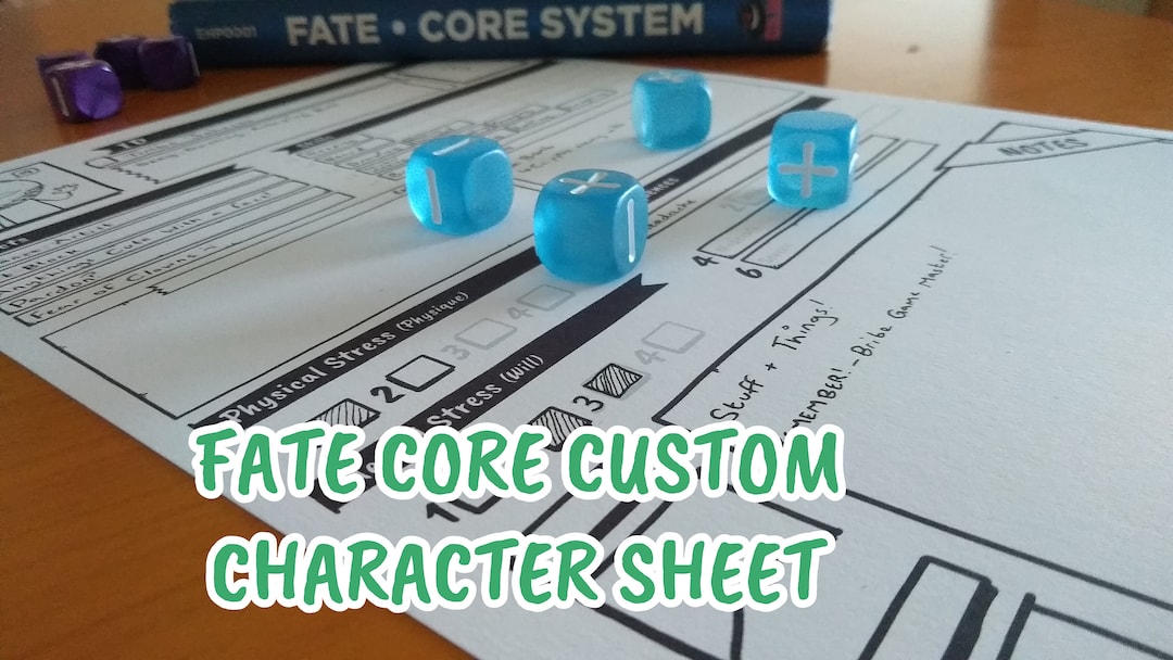 Fate Core Custom Character Sheet - Etsy