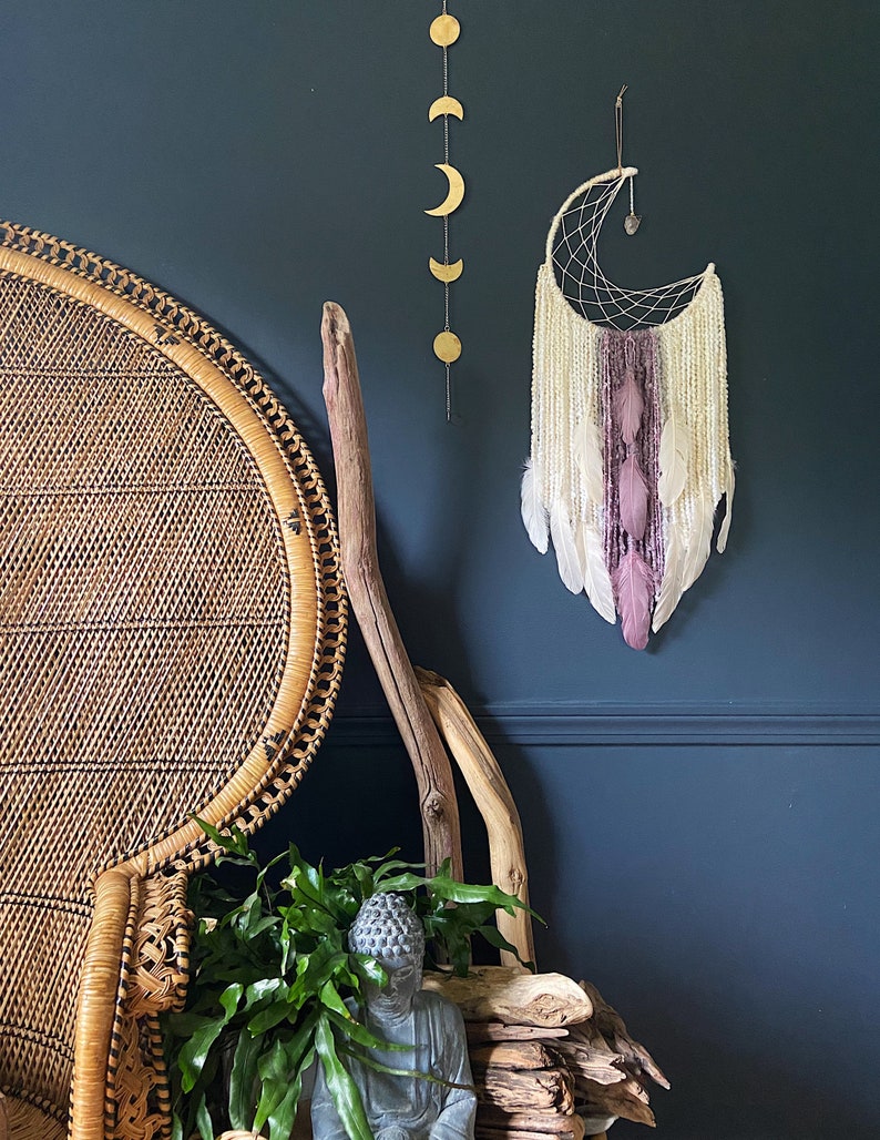 Moon Dream Catcher // Crescent Moon Dream Catcher // Custom | Etsy