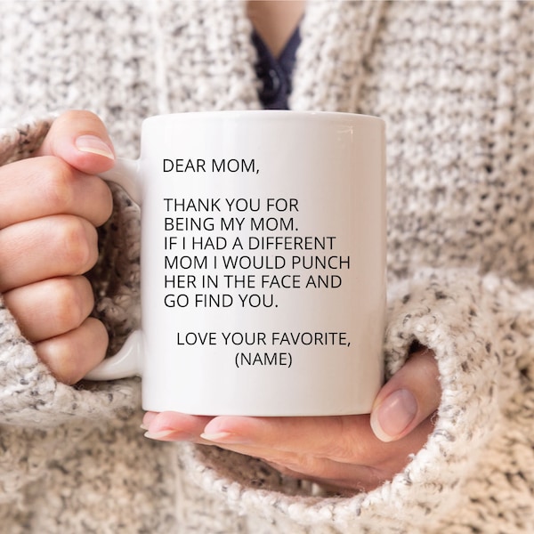 Dear Mom Thank You for Being My Mom. - Etsy