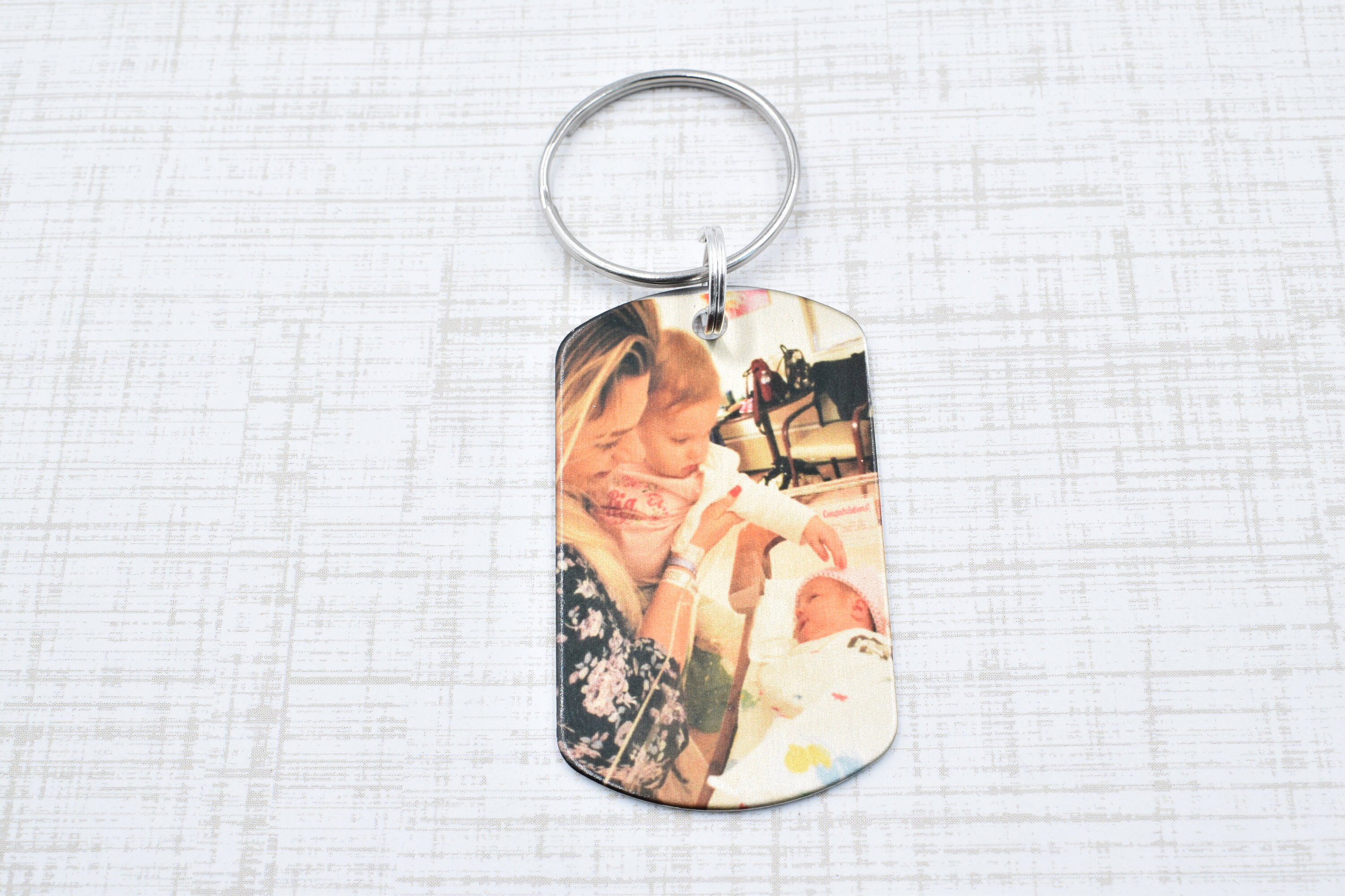 Double Sided Key Chain Custom Text Custom Photo Keychain | Etsy