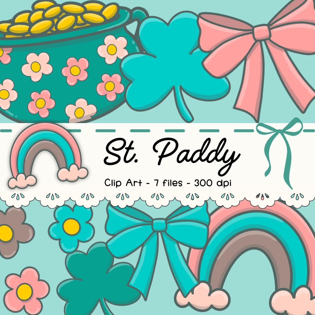 Hand Drawn Clipart for Digital Stickers Handdrawn St Patrick Day Clip ...