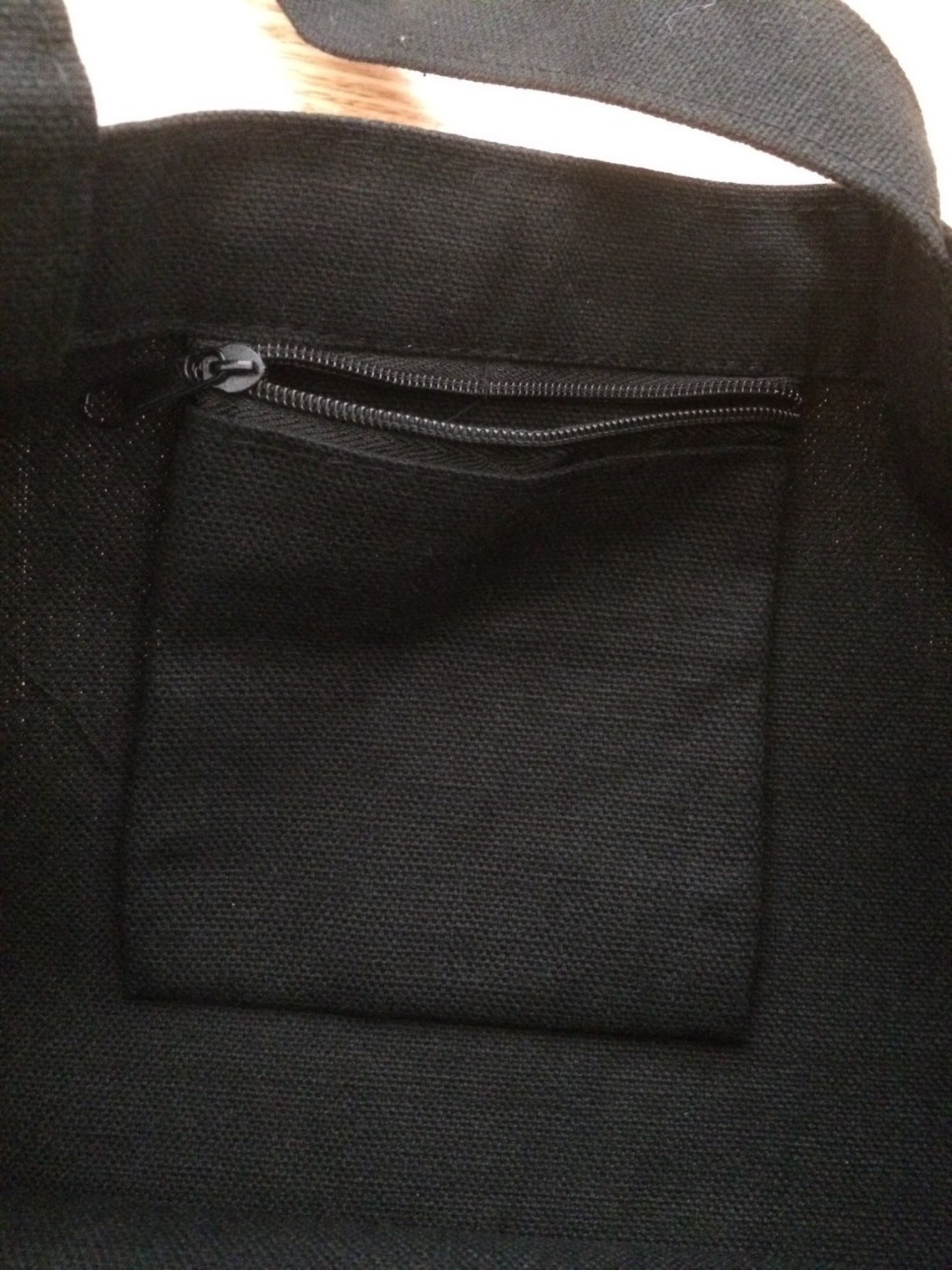 Black Cotton Tote Bag, Tote Bag, Cotton Bag, Plain Bag, Black Tote ...