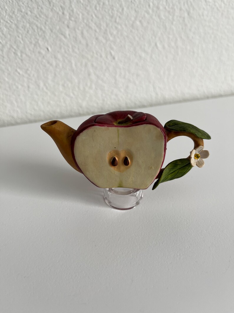 Rare Miniature Apple Teapot, Mini Half Apple Teapot, Collectible Apple ...