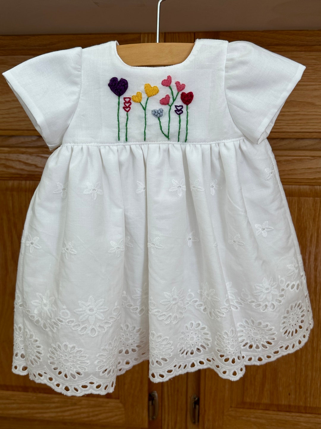 Baby Girl Embroidered Dress, 3 Month - Etsy