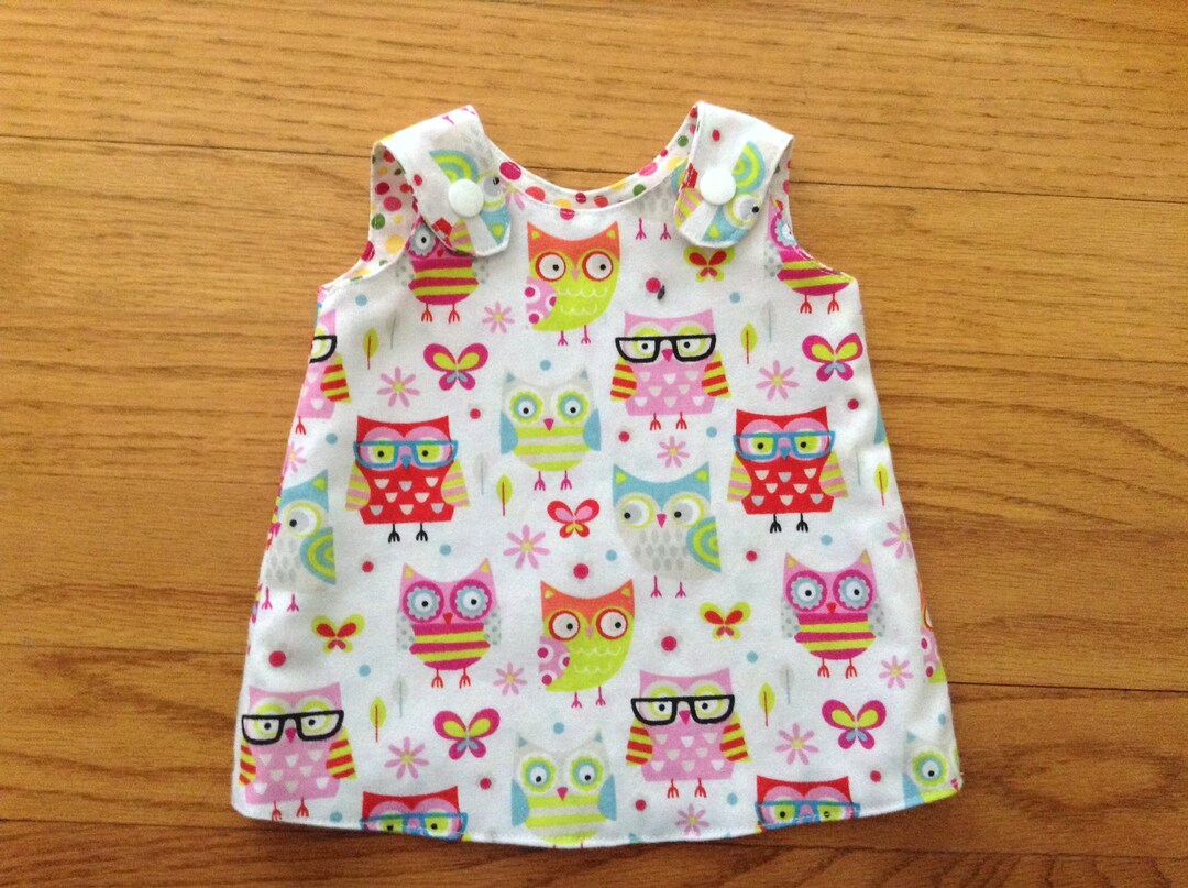 Premature Baby Owl Dress, Polka Dot Dress, Reversible - Etsy