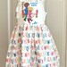 Girls Alphabet Dress, Back to School, Size 8 - Etsy