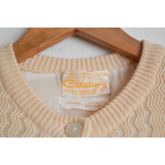 Vintage wool sweater Catalina 1970's buttoned down si… - Gem