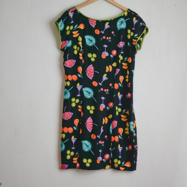 Print Cocktail Dress - Etsy
