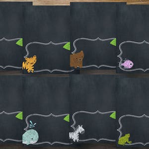 Chalkboard Zoo Labels Deluxe 16 / Editable / INSTANT - Etsy
