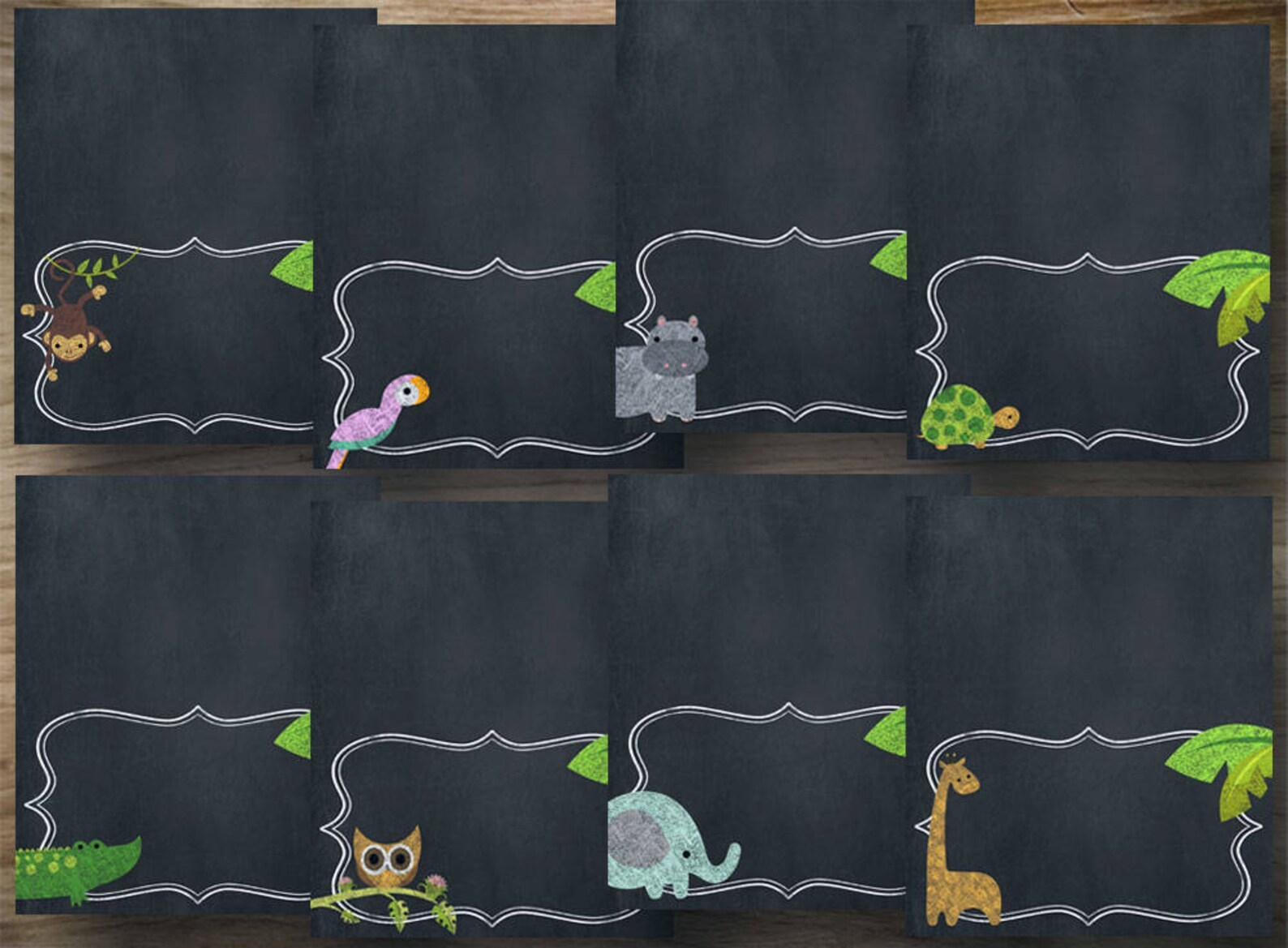 Chalkboard Zoo Labels Deluxe 16 / Editable / INSTANT | Etsy