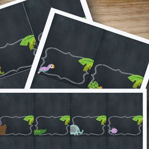 Chalkboard Zoo Labels Deluxe 16 / Editable / INSTANT - Etsy