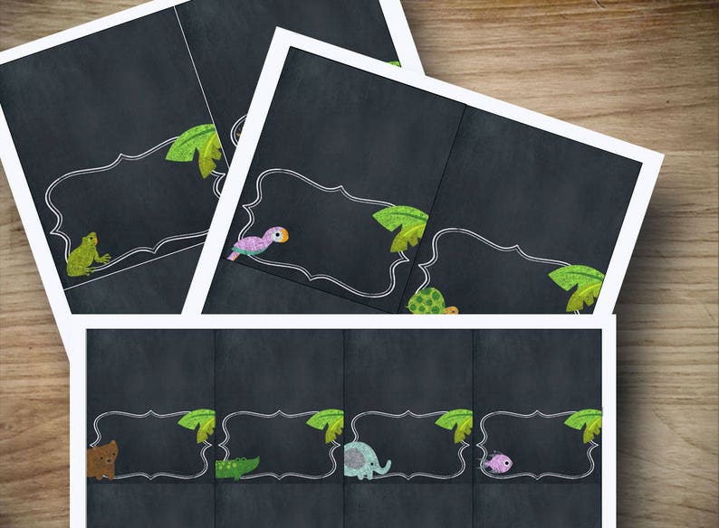 Chalkboard Zoo Labels Deluxe 16 / Editable / INSTANT | Etsy